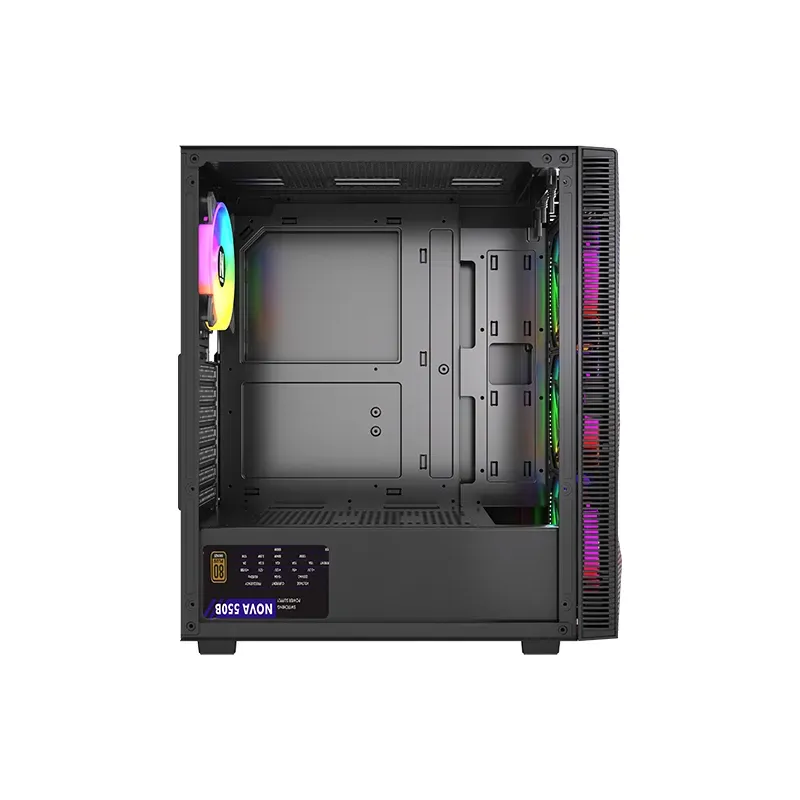 NOVA VANDAL V2 Noir + NOVA 550W BRONZE - Boîtier Gamer avec Alimentation