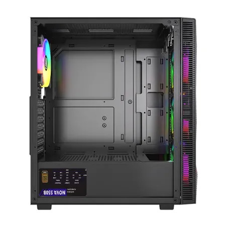 NOVA VANDAL V2 Noir + NOVA 550W BRONZE - Boîtier Gamer avec Alimentation