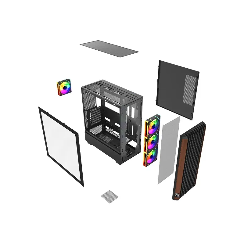 NOVA RUSTIC Noir - Boîtier Gamer