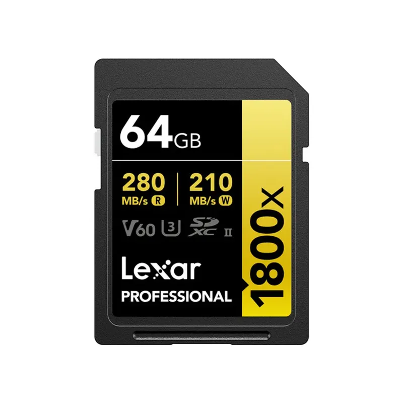 LEXAR 64GB PROFESSIONAL 1800X UHS-II SDXC GOLD Series
