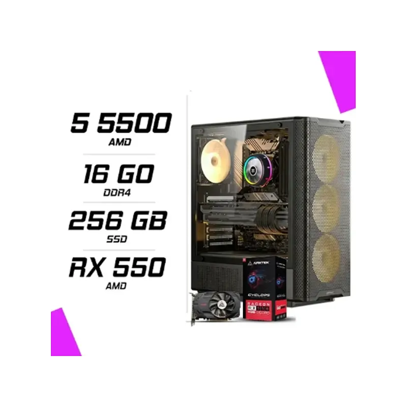 PC Gamer AMD Ryzen 5 5500 RX 550 4GB