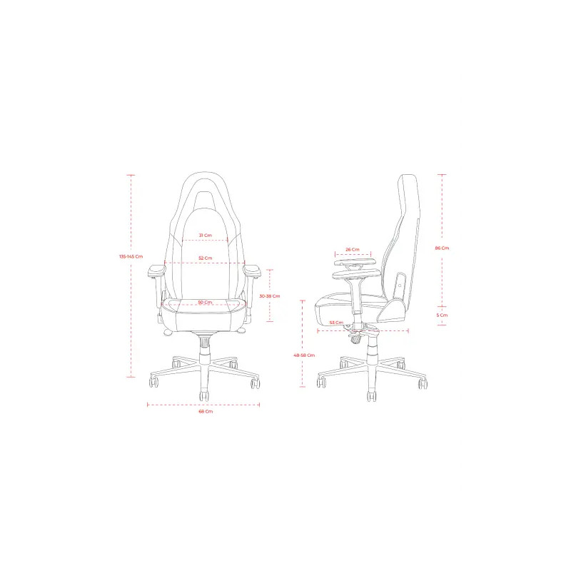 SKILLCHAIRS SCV1 STALKER Rouge - Chaise gamer