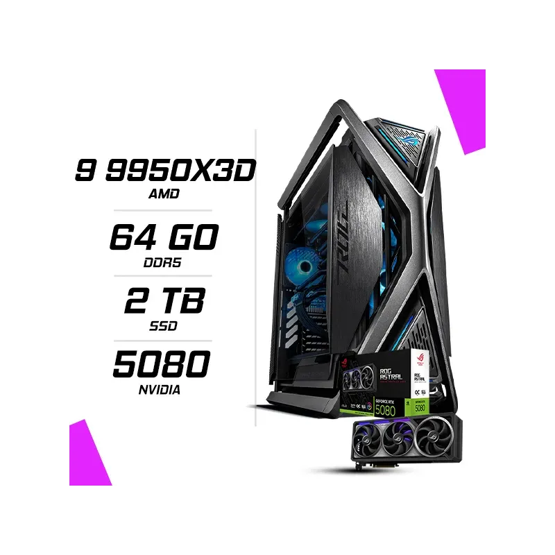 PC Gamer AMD Ryzen 9 9950X3D ROG Astral RTX 5080 16GB